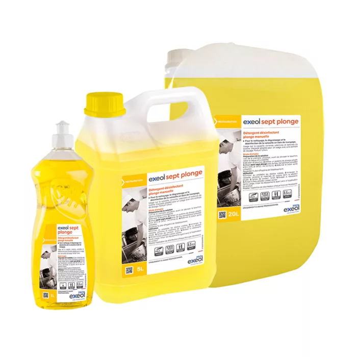 Détergent désinfectant Exeol Sept Plonge - Plonge manuelle concentrée ...