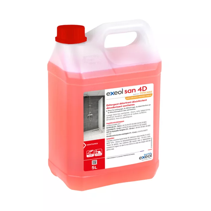 Détergent détartrant désinfectant désodorisant Exeol SAN 4D ...