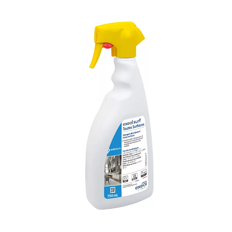 Détergent désinfectant Exeol SURF Toutes surfaces - Multi-surfaces - 750mL